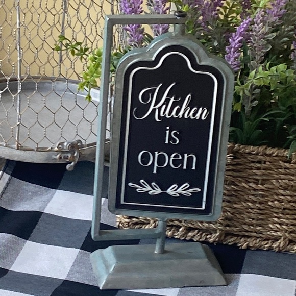 Accents | New Vintage Inspired Galvanized Metal Kitchen Is Open Closed ...